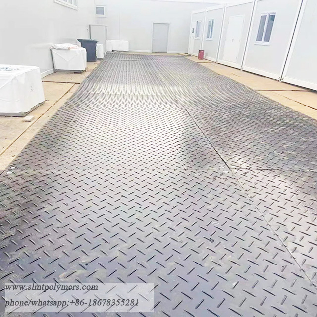 Ground Protection Diamond Foot 4x8 Ft Black Mats - Buy Construction Track Ground Protection Road ...